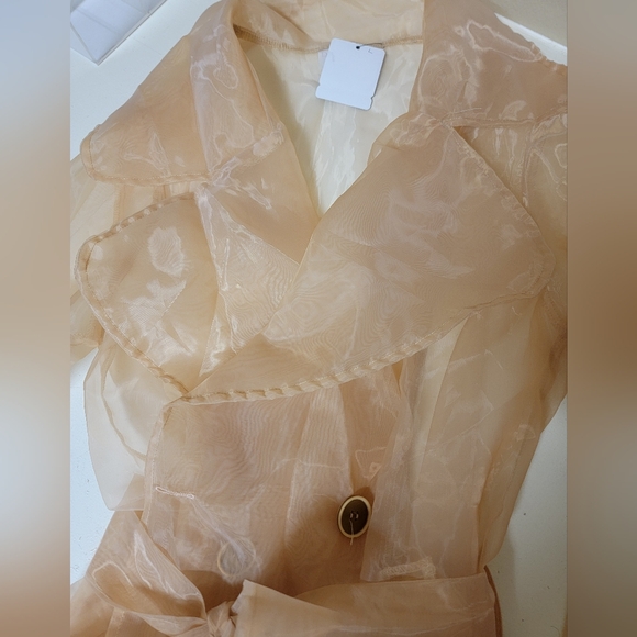 Jackets & Coats | Sheer Mesh Coat With Bealt | Poshmark